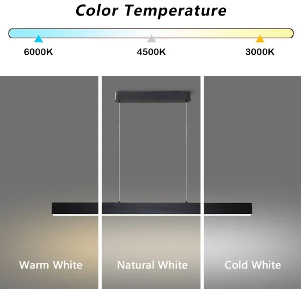 Brilagi - LED Stmívatelný lustr SLEEKLINE SMART LED/40W/230V Wi-Fi Tuya černá+DO