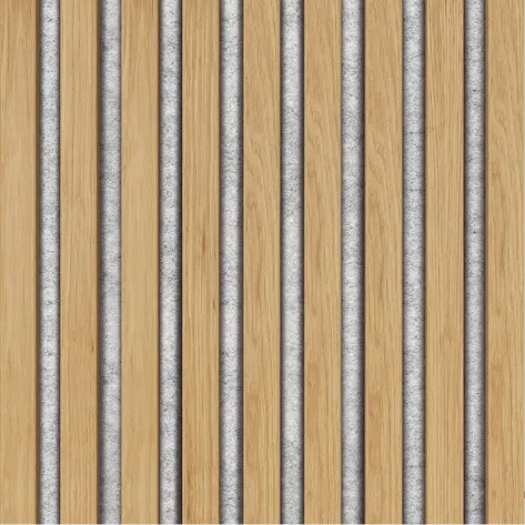 Windu Akustický obkladový panel, dekor Dub/šedý filc 400x400mm, 0,16m2