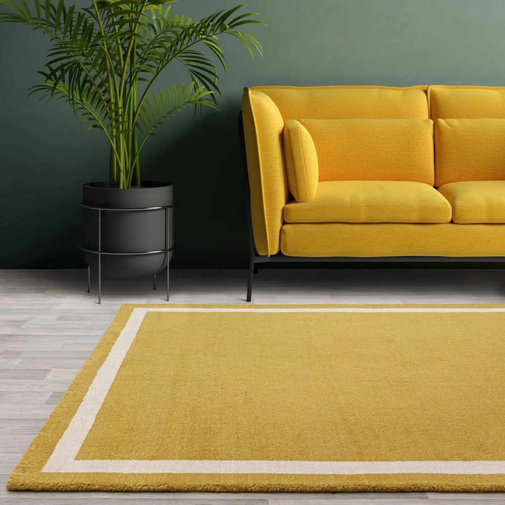 Tribeca Design Kusový koberec Buster Border Ochre Rozměry: 200x300 cm