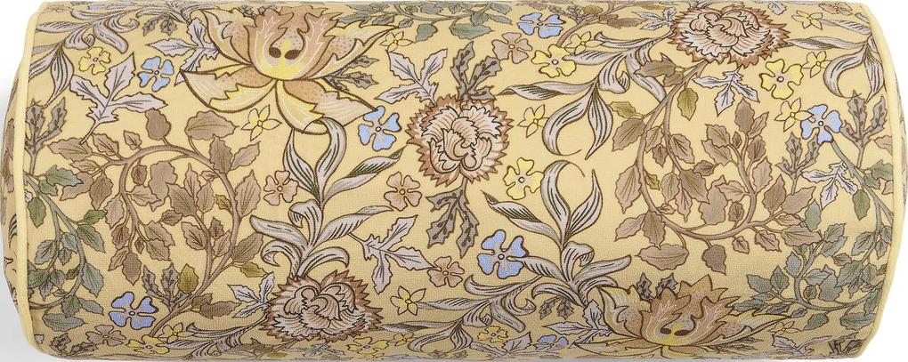 Dekorativní polštář Ophelia váleček 22 x 50 cm žlutý