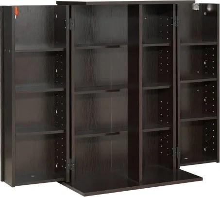 Úložná skříňka na média, 4patrový organizér na DVD VEVOR – 610 × 368 × 846 mm