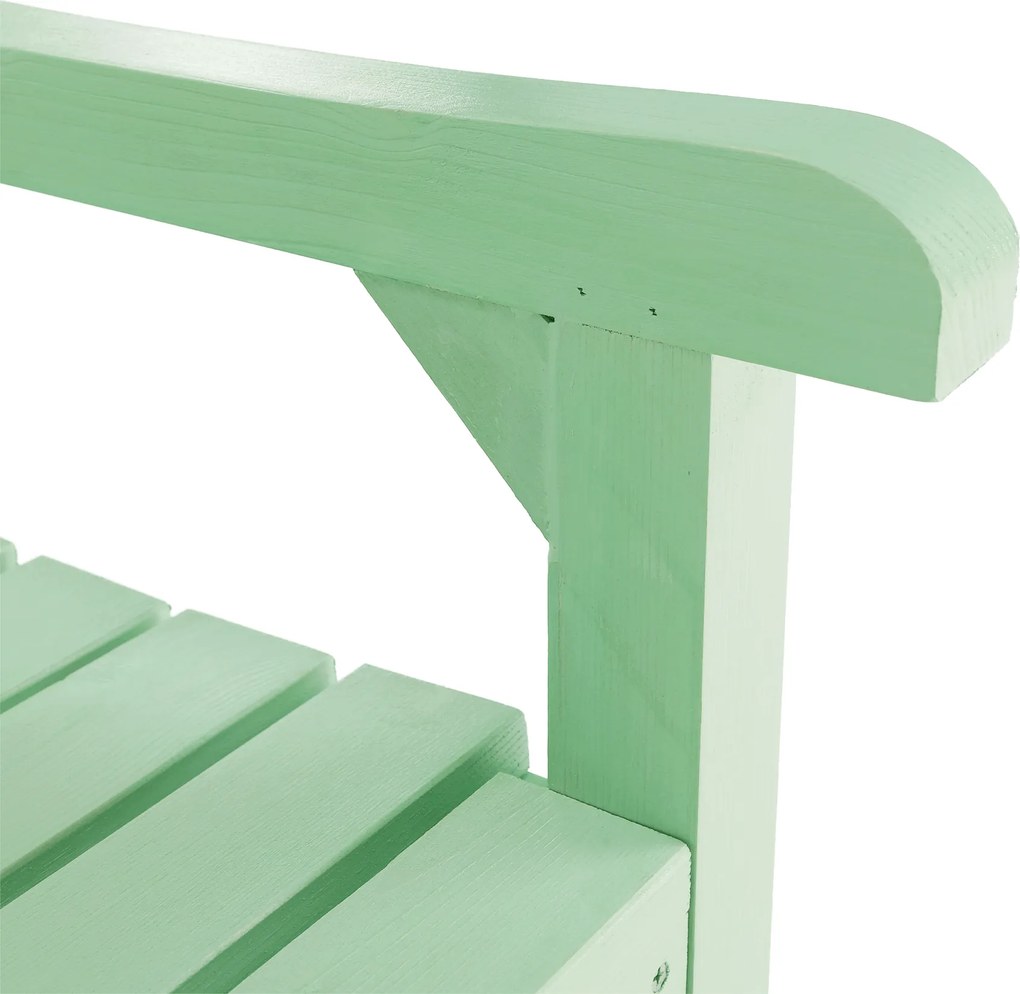 Dřevěná zahradní lavička, neo mint, 124 cm, FABLA