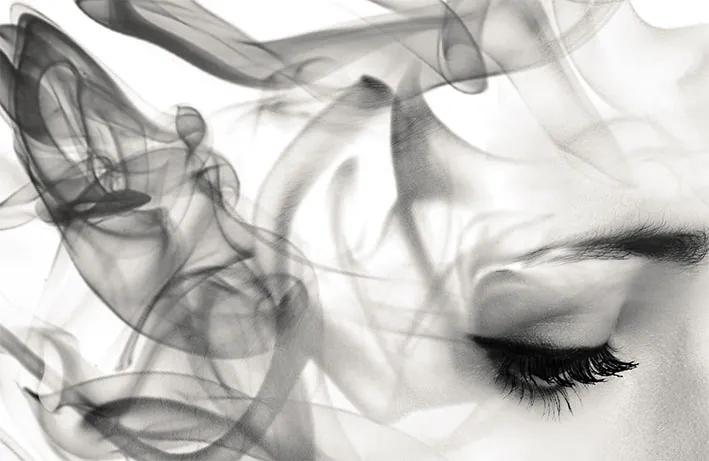 Malvis ® Obraz něžná dívka z kouře Velikost: pětidílný obdélník - 150x70 cm