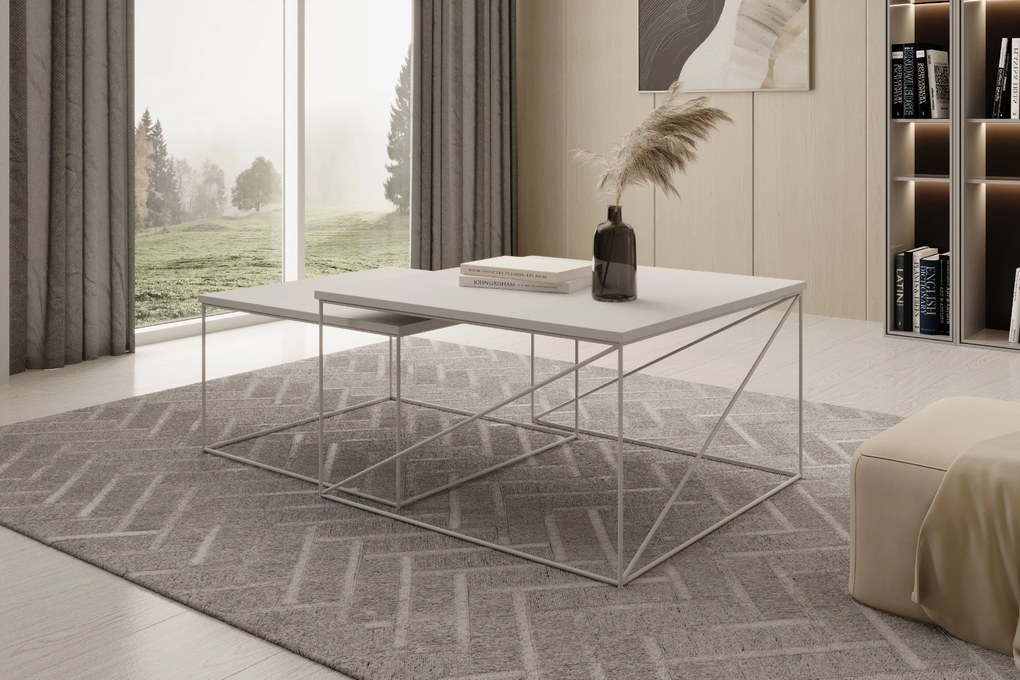 ADRK Furniture Konferenční stolek 2v1 Licco CT-LIC-W-WM