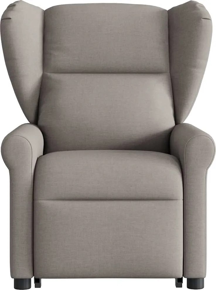 Elektrické zvedací polohovací křeslo taupe textil 3303401
