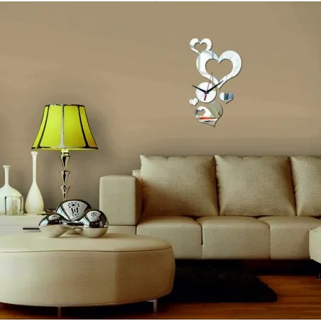 Hodiny na stenu srdce ( nástenné hodiny srdce ) 35x50 cm TOPSTEL l 3D hodiny IA-127-S
