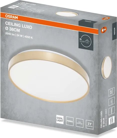 Osram - LED Stropní svítidlo CEILING LUXO LED/24W/230V pr. 38 cm zlatá