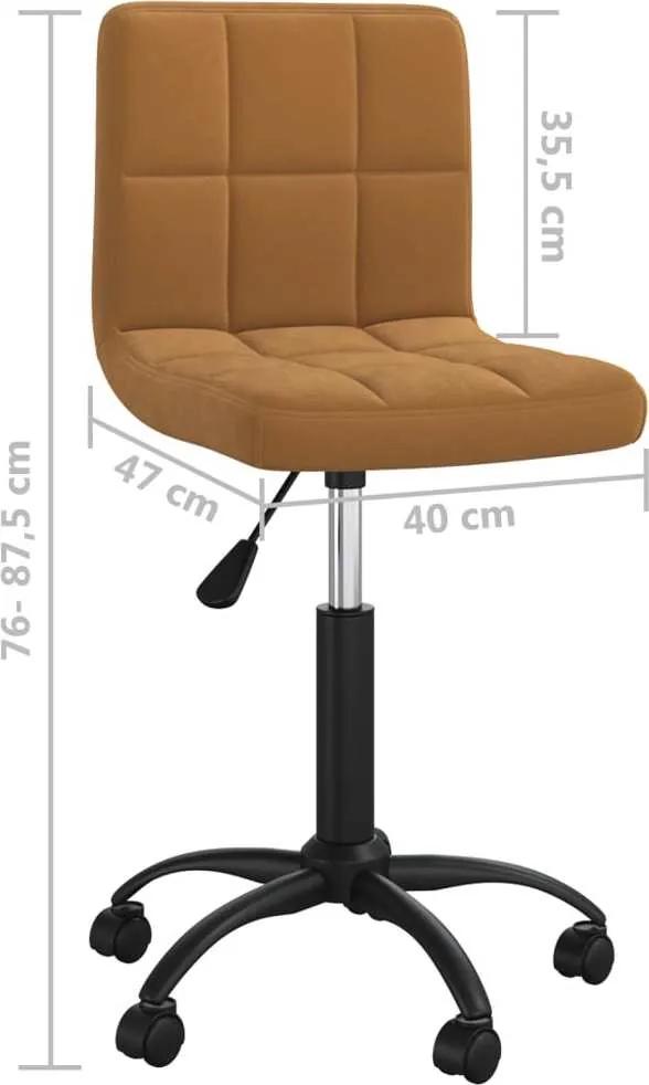 vidaXL Otočné jídelní židle 2 ks samet [334365] Barva: Hnědá