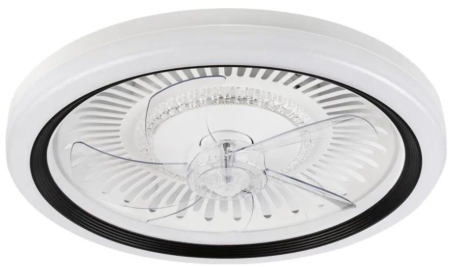 Lamkur LED Stropní svítidlo s ventilátorem GEMMA LED/37W/230V bílá + DO LM-FL-2.227/CZARNY