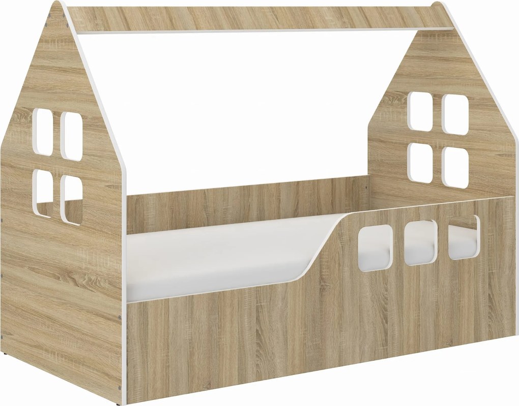 Wooden Toys Dětská postel DOMEK SONOMA 160x80 (pravá)