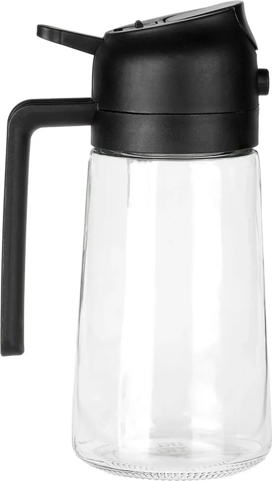 VILDE Skleněný rozprašovač a dávkovač na olej 2v1 450ml - čiré sklo