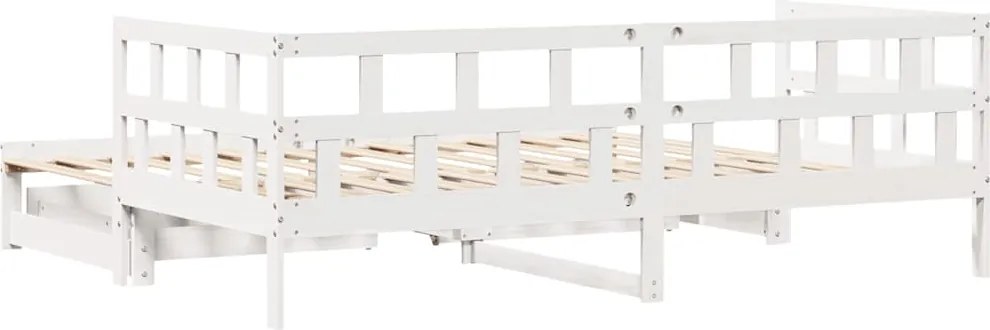 Válenda s přistýlkou a zásuvkami bez matrace bílá 90x190 cm 3302206