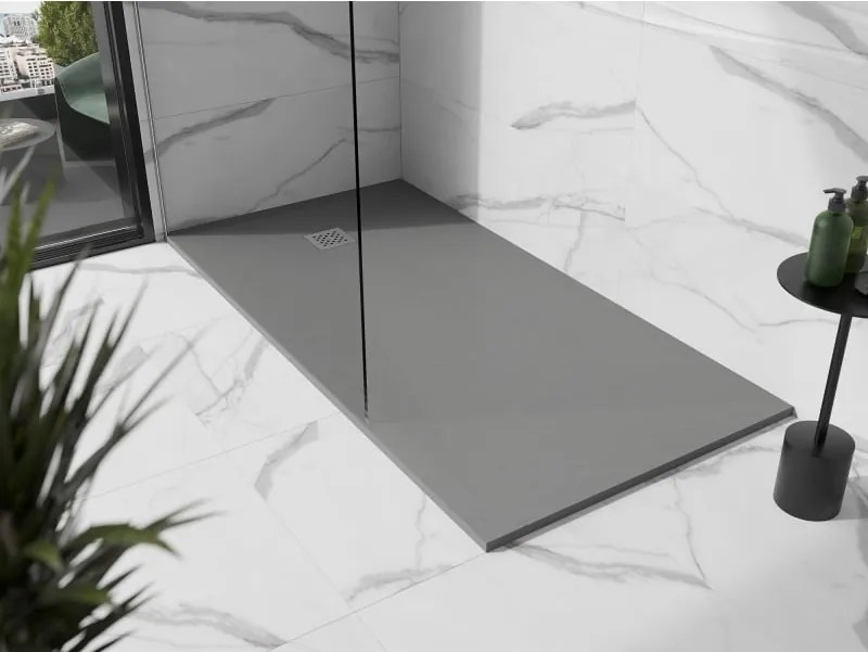 Mexen Stone+ kompozitní obdélníková sprchová vanička 200 x 90 cm, šedá-beton - 44619020