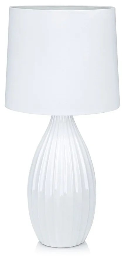 Bílá stolní lampa Markslöjd Stephanie, ø 24 cm