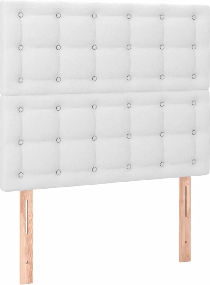 Box spring postel s matrací bílá 120x190 cm umělá kůže 3269978