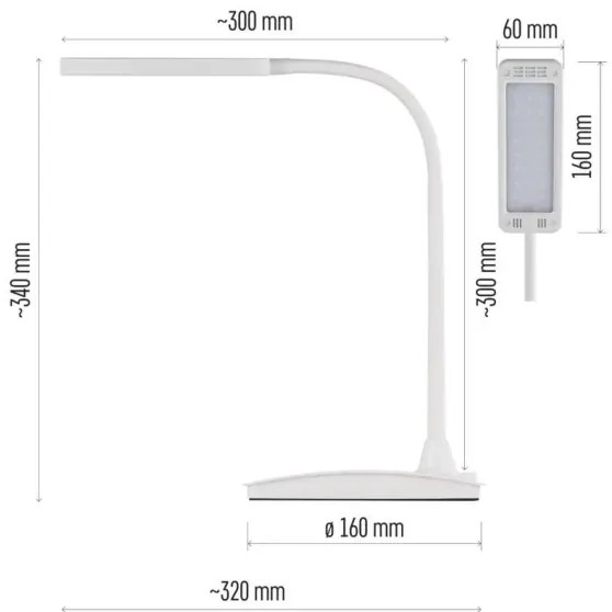 LED Stmívatelná stolní lampa EDDY LED/6W/230V 3000/4500/6800K bílá