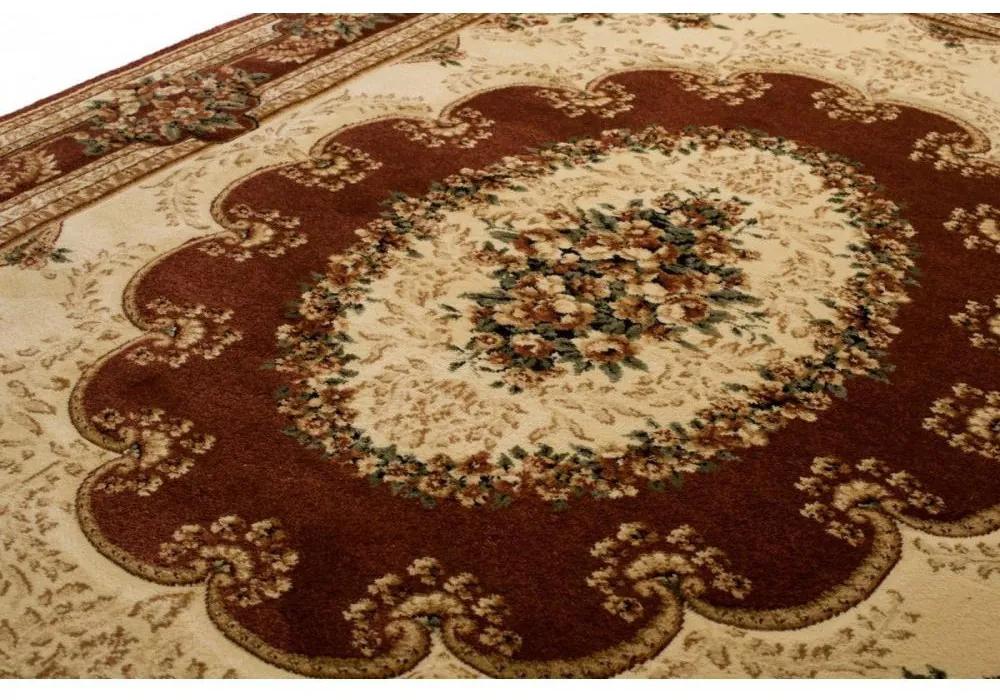 Kusový koberec klasický vzor hnědý 160x220cm