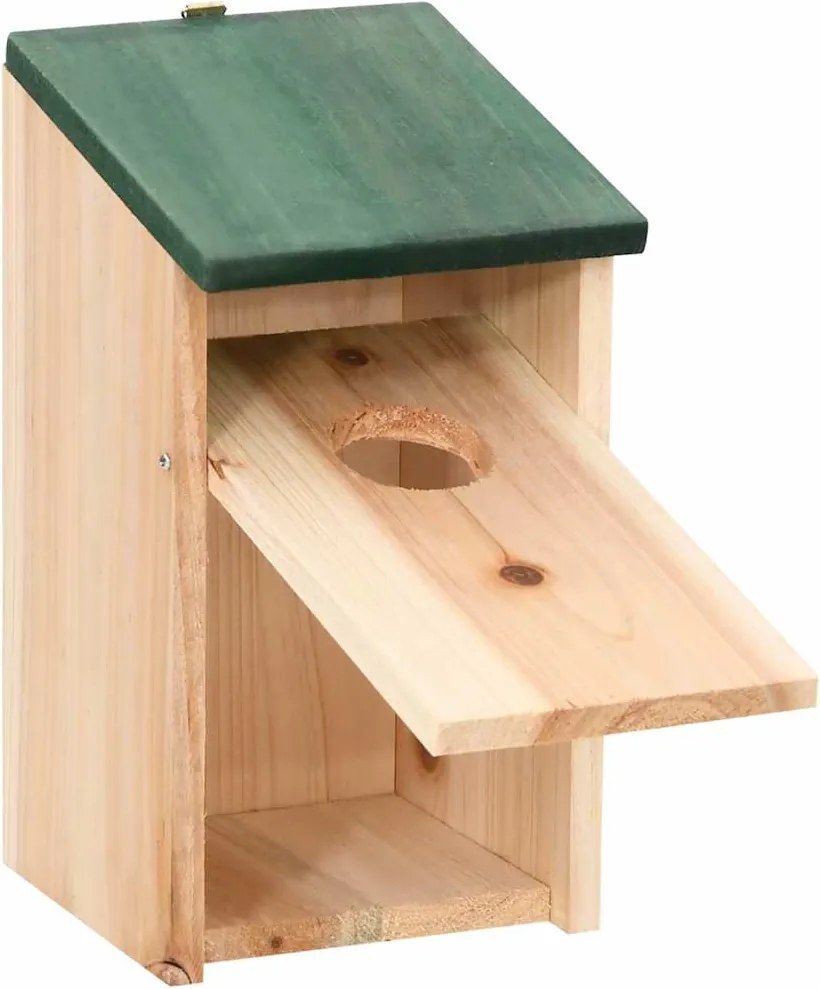 Ptačí budky 10 ks masivní jedlové dřevo 12 x 12 x 22 cm 314815