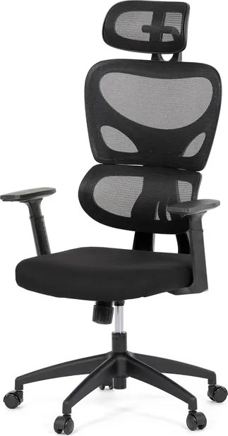 Autronic Pracovní set CAMPUS – elektricky výškově nastavitelný stůl ELEVATE + ergonomická kancelářská židle LEVI II černá