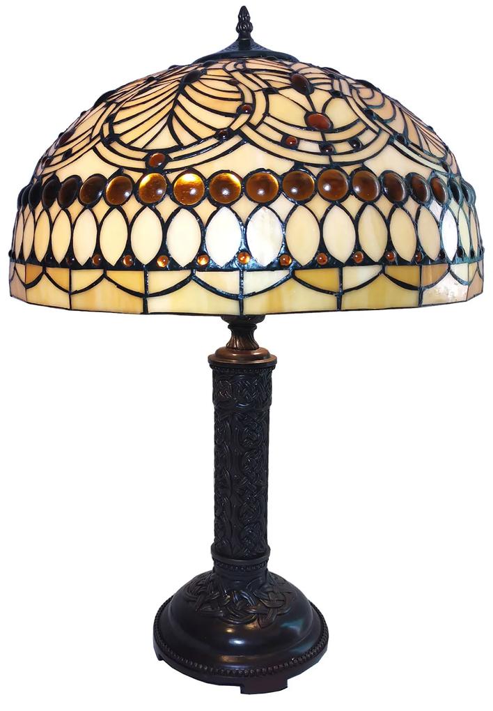 Stolní lampa Tiffany Adélie – Ø 46*62 cm E27/max 2*60W