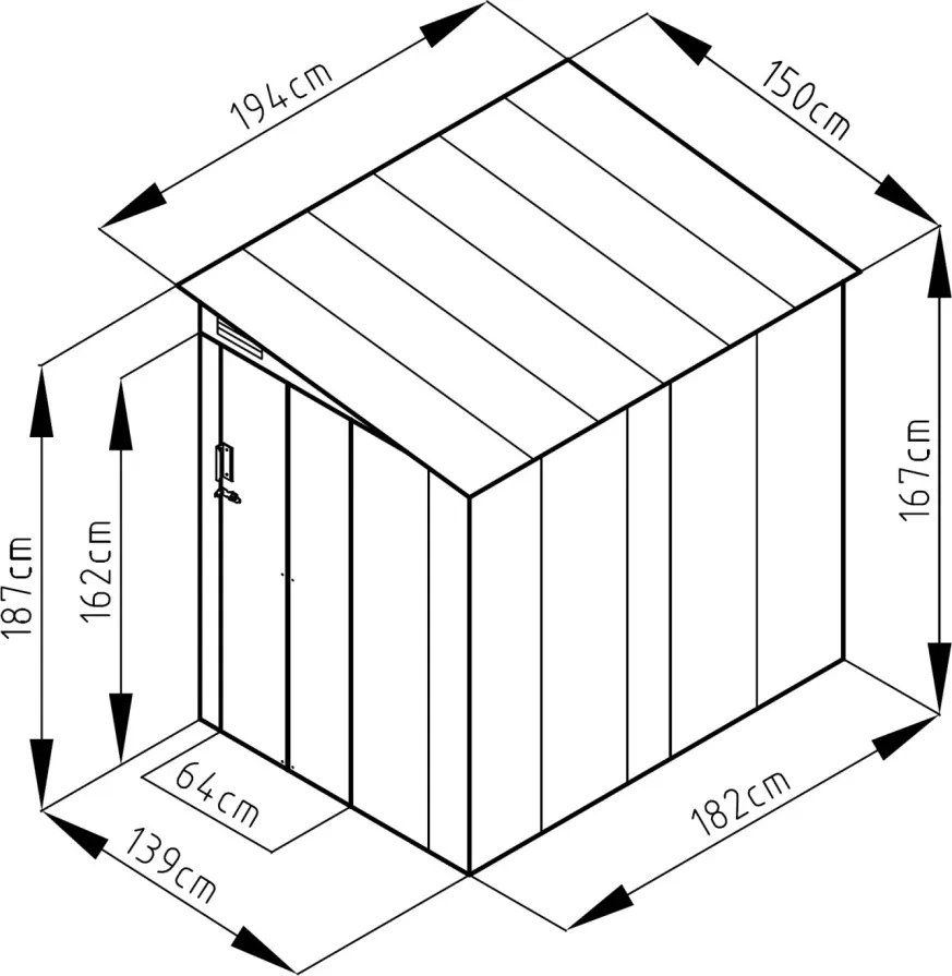 LANIT PLAST, s.r.o. plechový domek LANITPLAST WANDHAUS 56 ANTRACIT LG4362