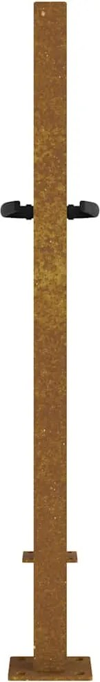 Zahradní branka 100 x 75 cm corten ocel bambusový design 153238