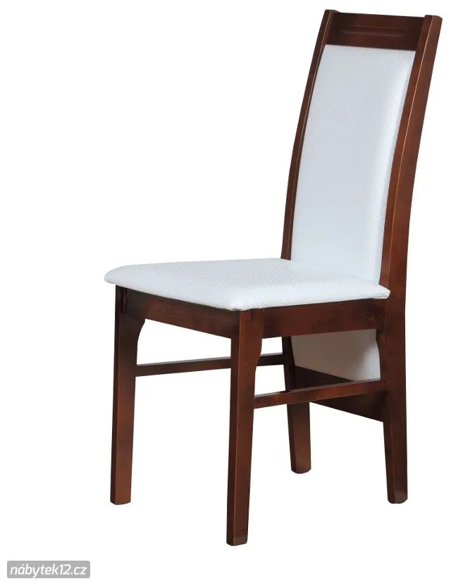 Moderní jídelní židle Erna, masiv buku, ořech tmavý
