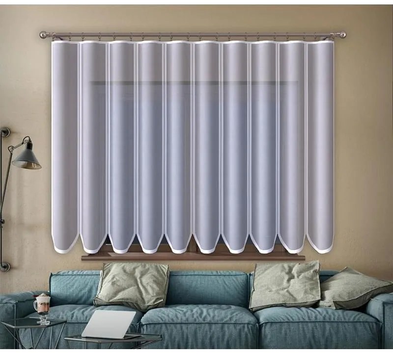 DekorTextil Hotová záclona nebo balkonový komplet Edita - bílá ROZMĚR: (š x v): 400 x 160 cm