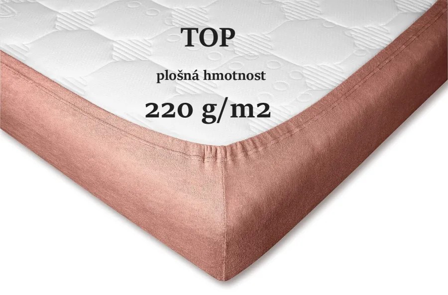 DADKA Froté prostěradlo béžové Rozměr 200x200x20