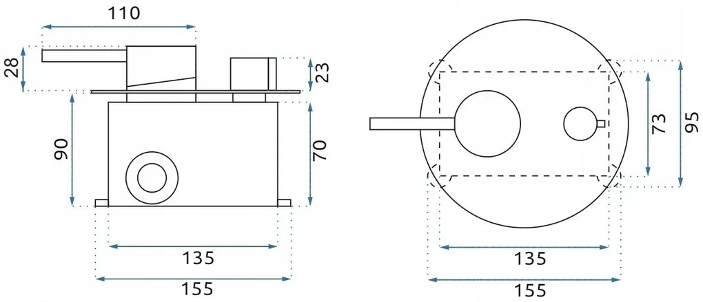 Podomítková sprchová sada Rea Lungo Titan + BOX