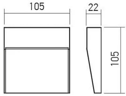 Redo 90475 - LED Venkovní nástěnné svítidlo LANDER LED/3W/230V IP54 antracit