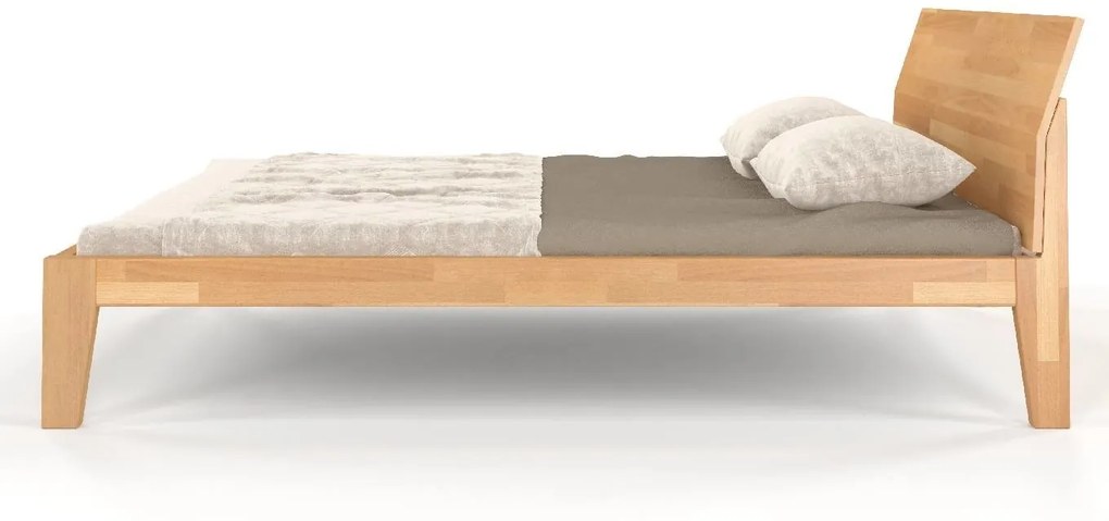 Buková postel Agava - zvýšená   , Buk přírodní, 160x200 cm