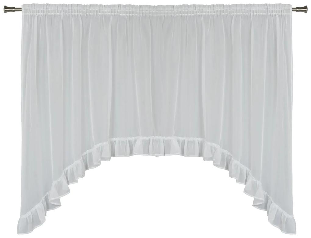 Dekorační krátká záclona s řasící páskou JULIA bílá 290x160 cm MyBestHome