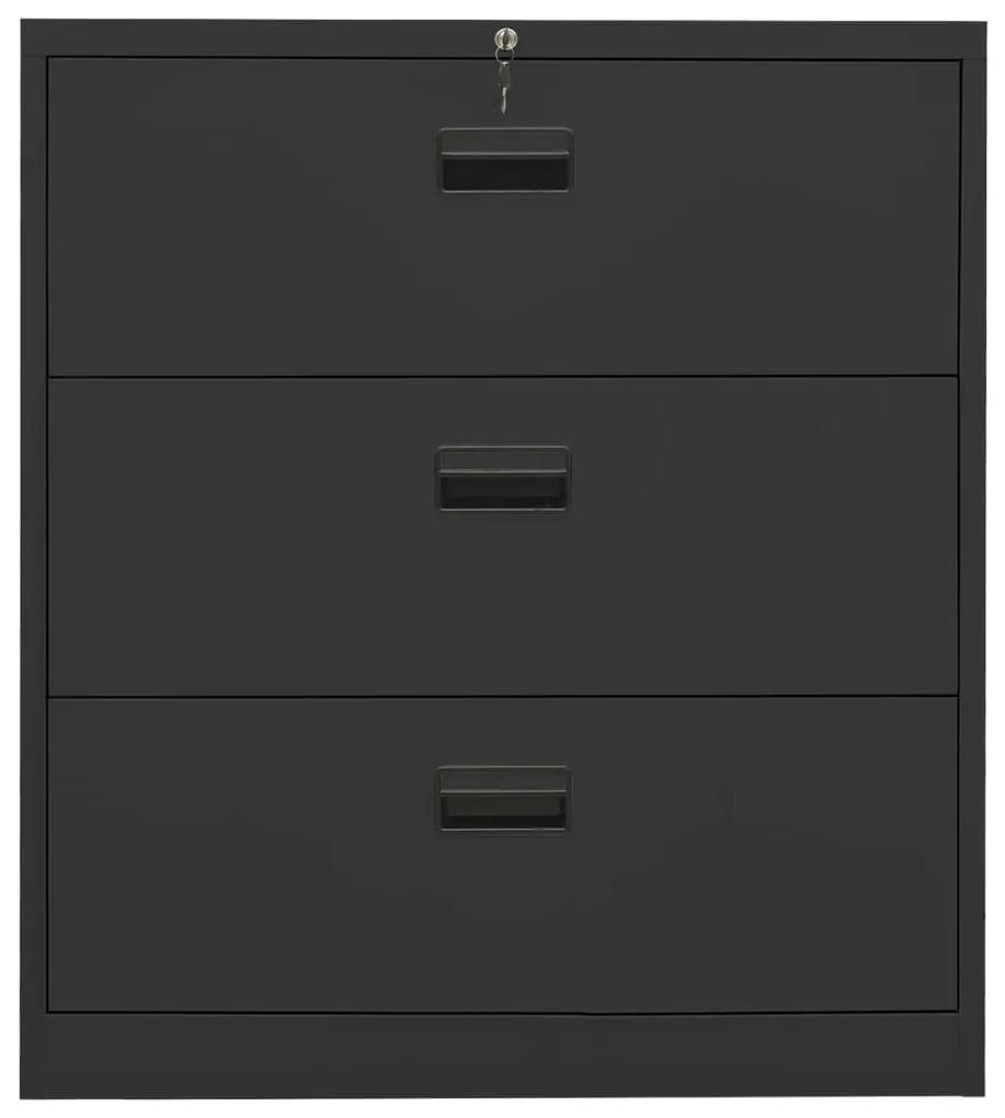 vidaXL Kancelářská skříň antracitová 90 x 46 x 103 cm ocel