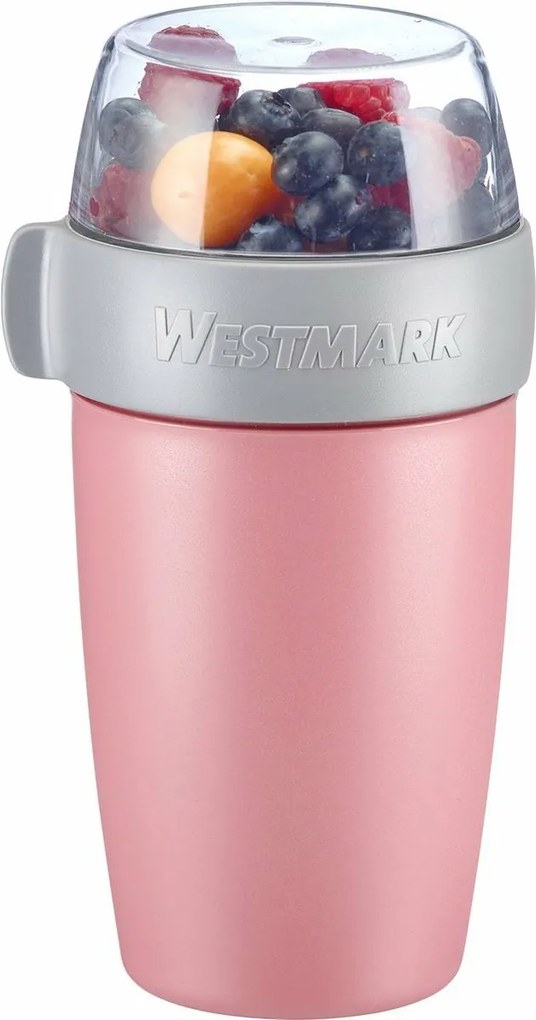 Westmark Dvoudílná dóza na svačinu, 700 ml, růžová, S