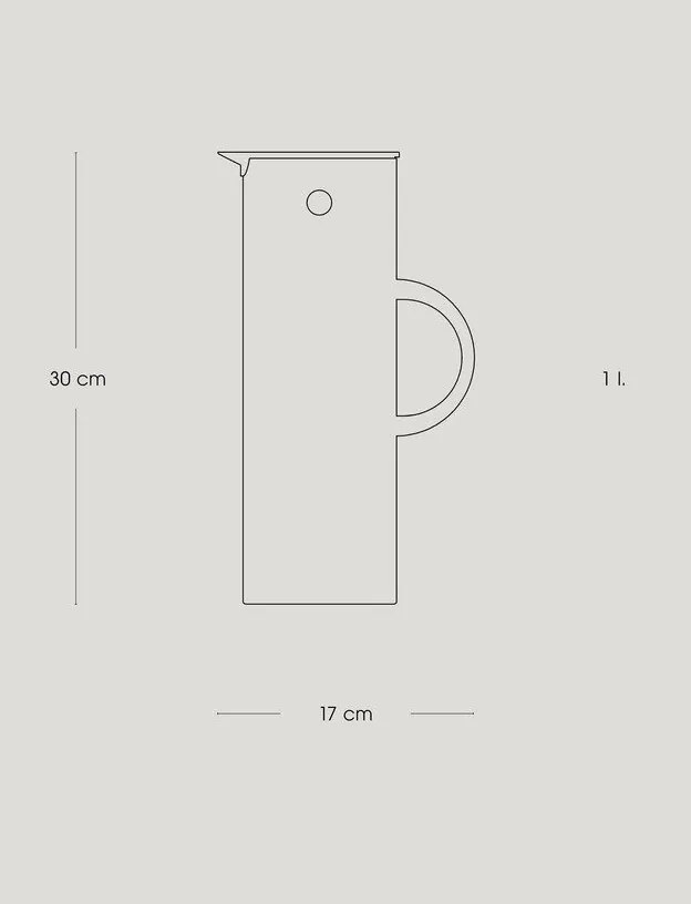 Šedá plastová termokonvice 1 l EM77 – Stelton