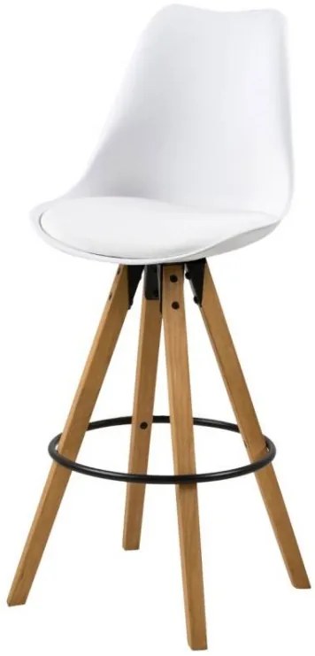 Barová židle Edima VI White / Oak