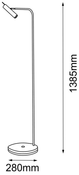 Amplex 8908 - Stojací lampa AMOS 1xGU10/15W/230V