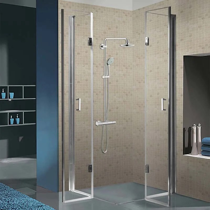 BPS-koupelny Čtvercový sprchový kout HYD-SK1290B 90x90 chrom/transparent + vanička HYD-OSV-ST02B bílá
