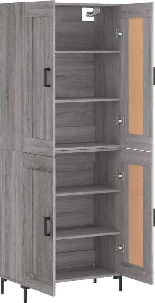 Skříň highboard šedá sonoma 69,5 x 34 x 180 cm kompozitní dřevo 3199687