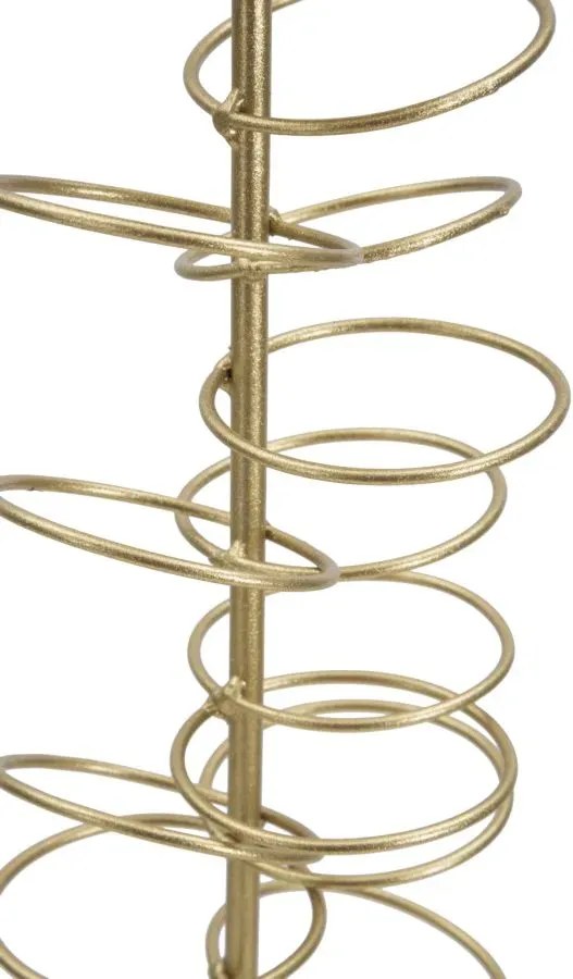 Kovový svícen Rings 50 cm zlatý/mramor