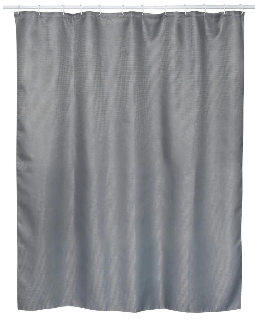Erga RIST, sprchový závěs s háčky (12ks) 200x180 cm, šedá, ERG-08378