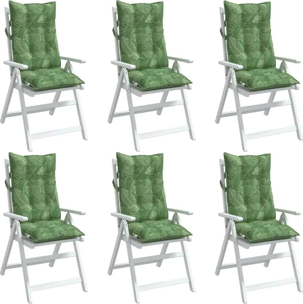 vidaXL Podušky na židli s vysokým opěradlem 6 ks látka oxford [377661] Barva: Vícebarevný
