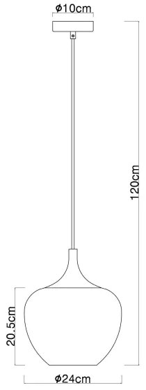 Globo 15548HG - Lustr na lanku MAXY 1xE27/60W/230V měděná