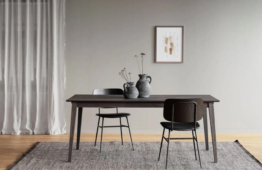 Tmavě hnědý dubový jídelní stůl ROWICO FILIPPA 180 x 90 cm