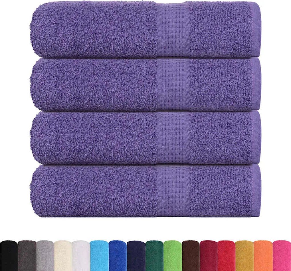 Ručníky FROGN 4 ks fialové 100x150 cm 360 g/m² 136885