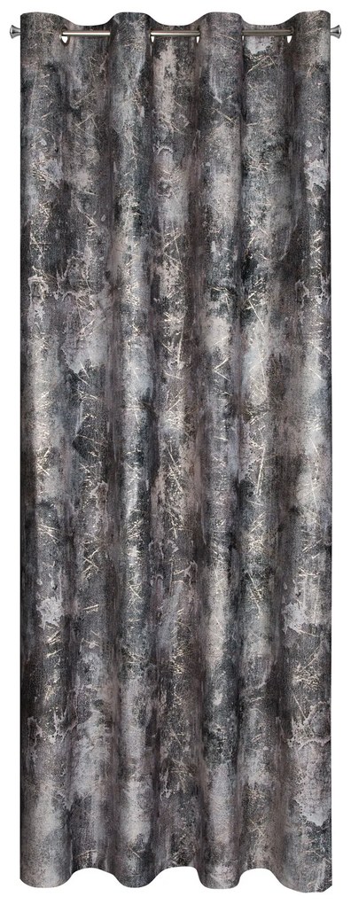 ZATEMŇOVACÍ ZÁVĚS NA KROUŽCÍCH ESTER 140X250 CM VZOROVANÁ