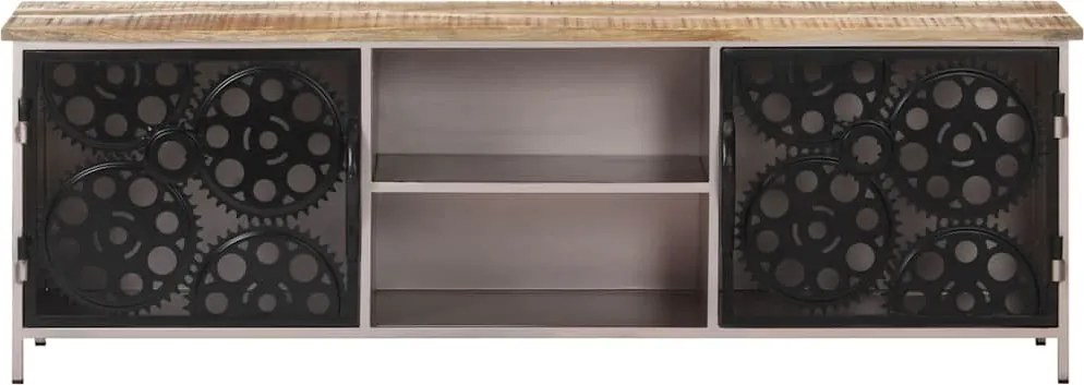 TV stolek 120 x 30 x 40 cm hrubé mangovníkové dřevo 323737