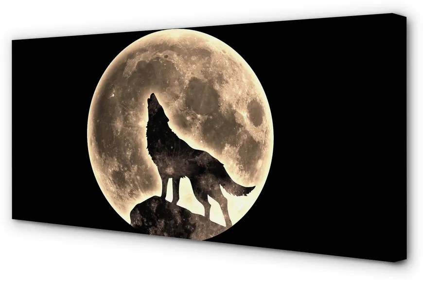 Obrazy na plátně wolf moon 140x70 cm