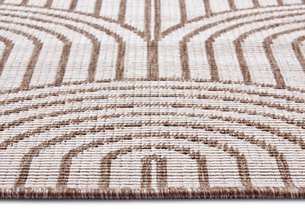 Hanse Home, Kusový koberec Pangli 105850 Linen – na ven i na doma, 160x230, hnědá, chodba / předsíň